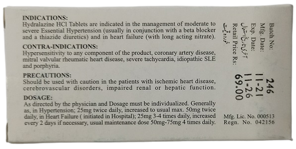 Hydralazine HCl - Meds Archive