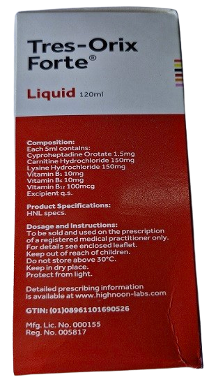 Tres-Orix Forte liquid - Meds Archive